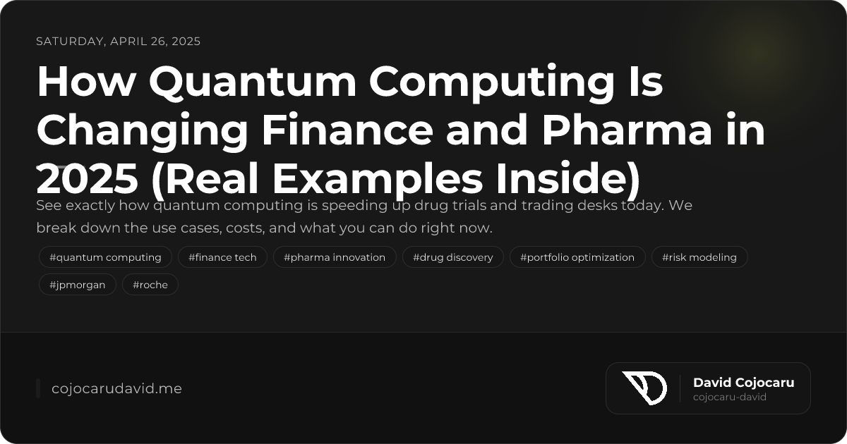 How Quantum Computing Is Changing Finance and Pharma in 2...