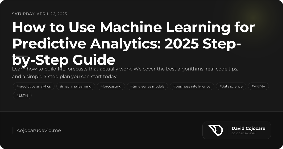 How to Use Machine Learning for Predictive Analytics: 202...