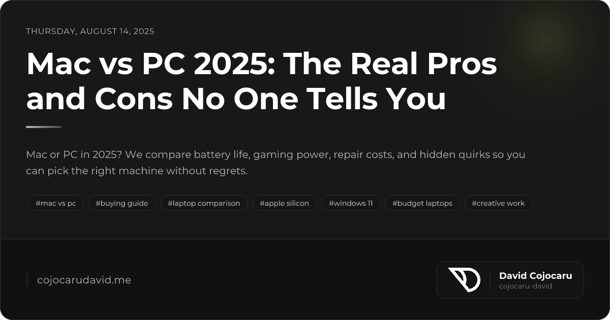 Mac vs PC 2025: The Real Pros and Cons No One Tells You